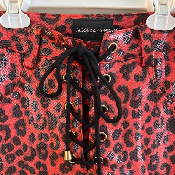 Jagger & Stone | Pants & Jumpsuits | Jagger Stone Red Leopard Print ...